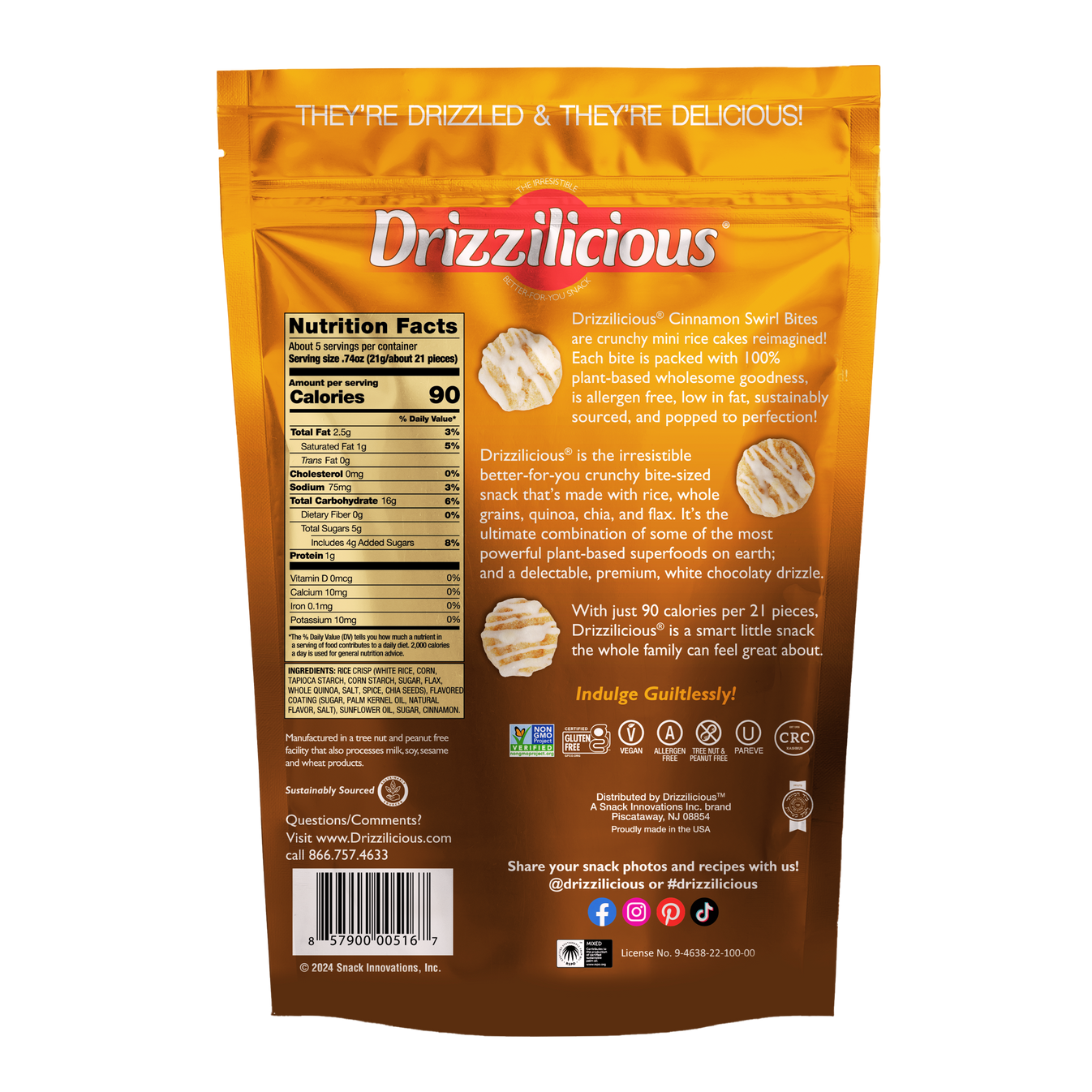 Drizzilicious Cinnamon Swirl Bites (4oz)