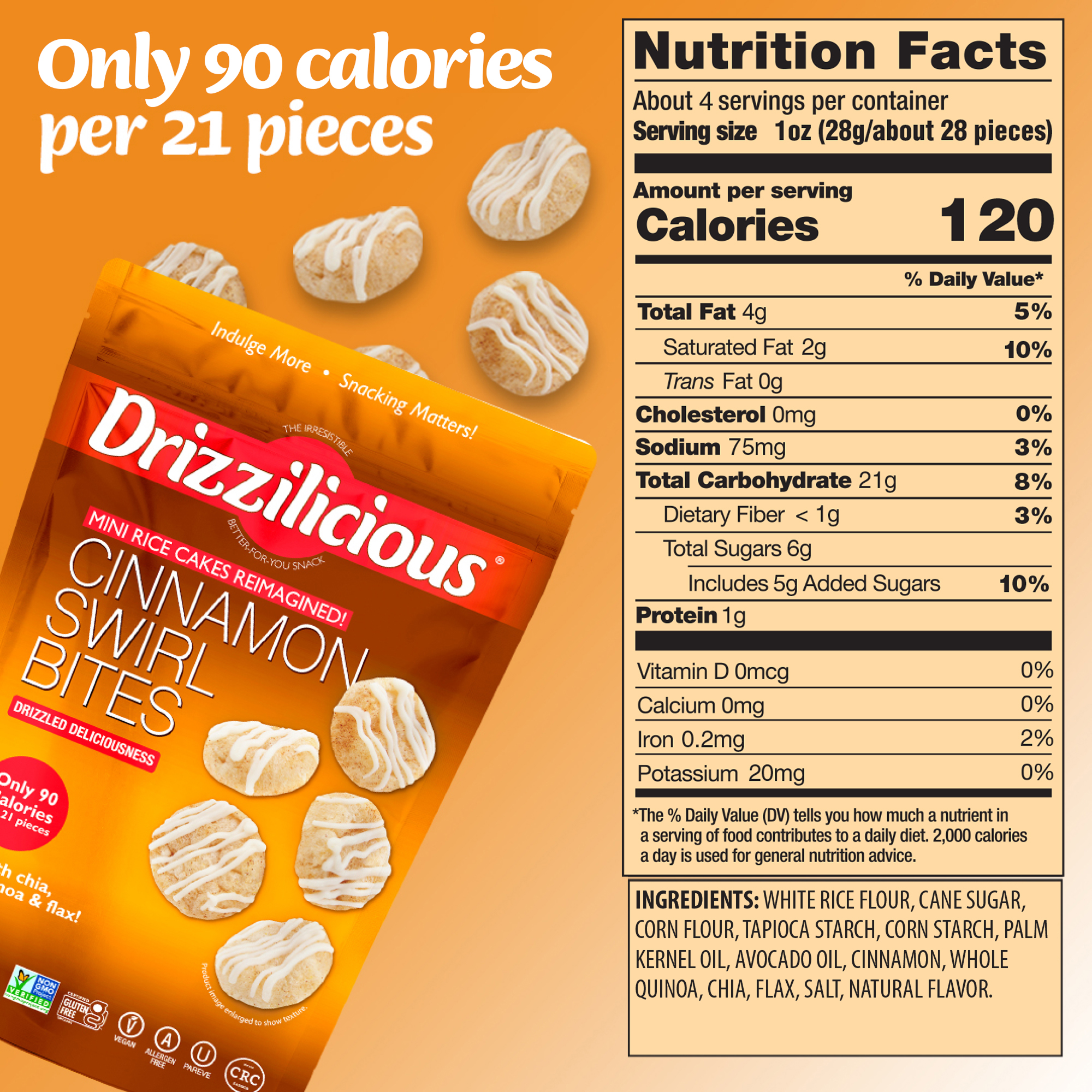 Drizzilicious Cinnamon Swirl Bites (4oz)