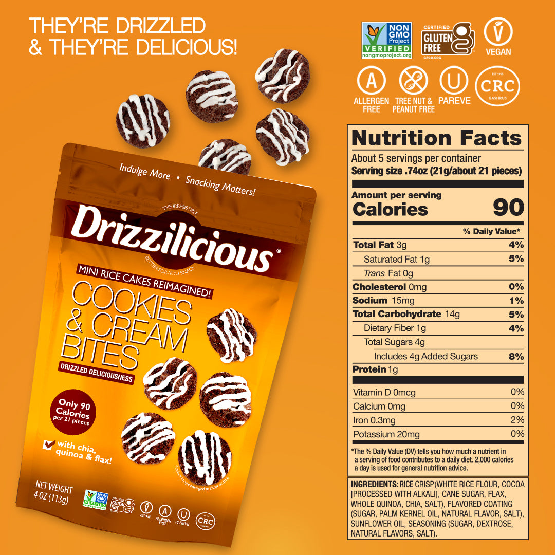 Drizzilicious Cookies & Cream Bites (4oz)