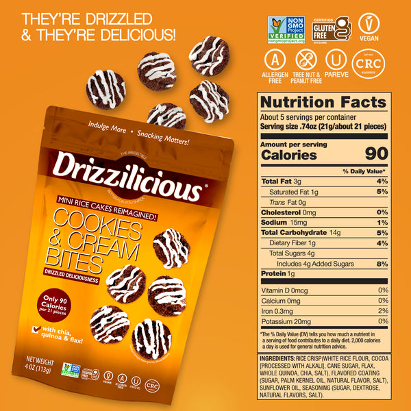 Drizzilicious Cookies & Cream Bites (4oz)